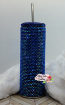 20 oz Slurp Jet Blue Aurora Borealis Rhinestone Tumbler – Artsy Niche ...